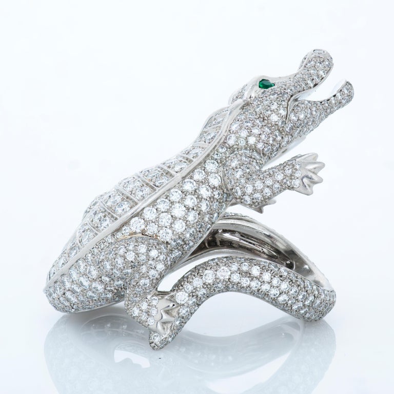 Faune et Flore de Cartier Diamond and Emerald Alligator Ring in ...