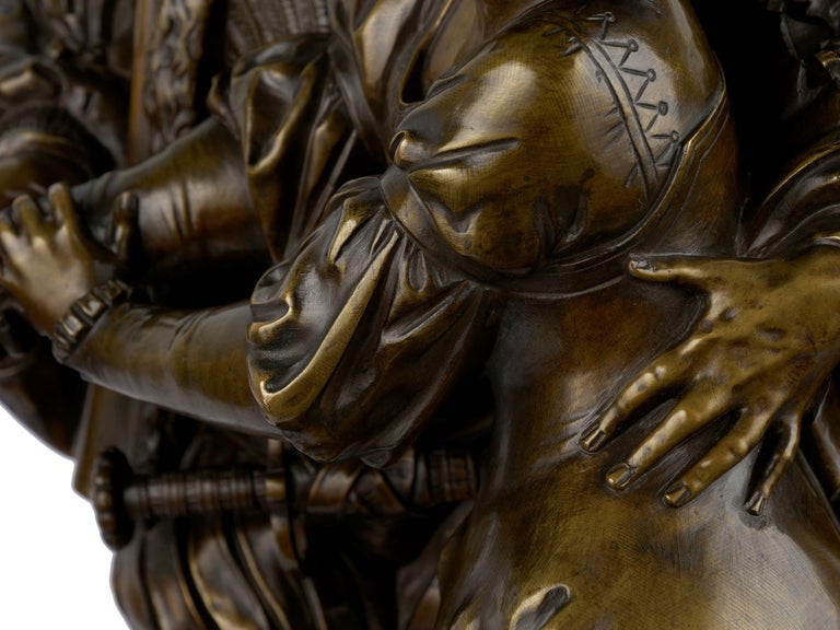 Faust Et Marguerite Antique French Bronze Sculpture by Deniére, circa ...