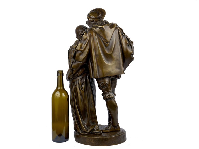 Faust Et Marguerite Antique French Bronze Sculpture by Deniére, circa ...