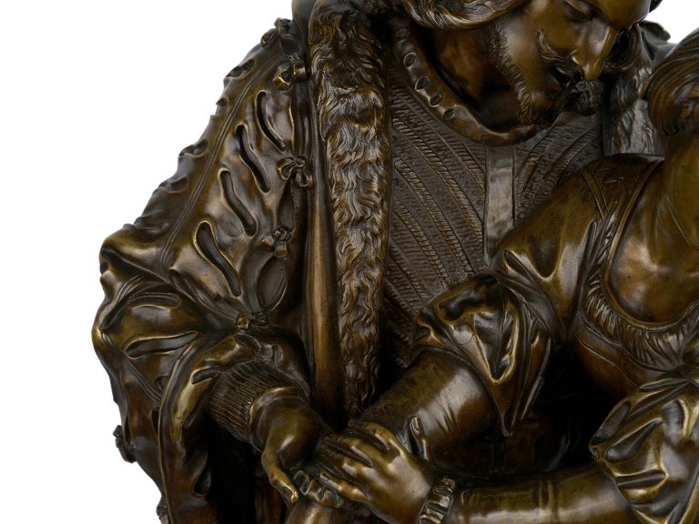 Faust Et Marguerite Antique French Bronze Sculpture by Deniére, circa ...