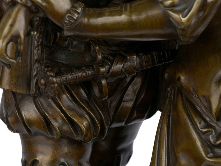 Faust Et Marguerite Antique French Bronze Sculpture by Deniére, circa ...