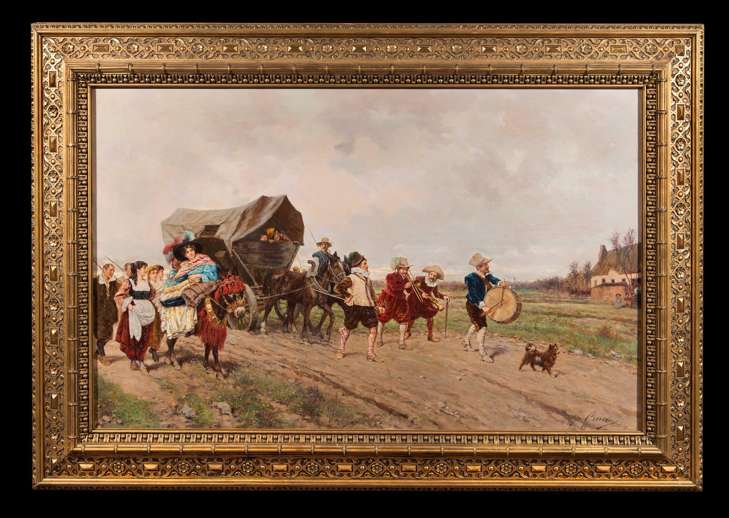 Fausto Giusto (Italian, 1867-1941) Venetian Canal Antique Painting c ...
