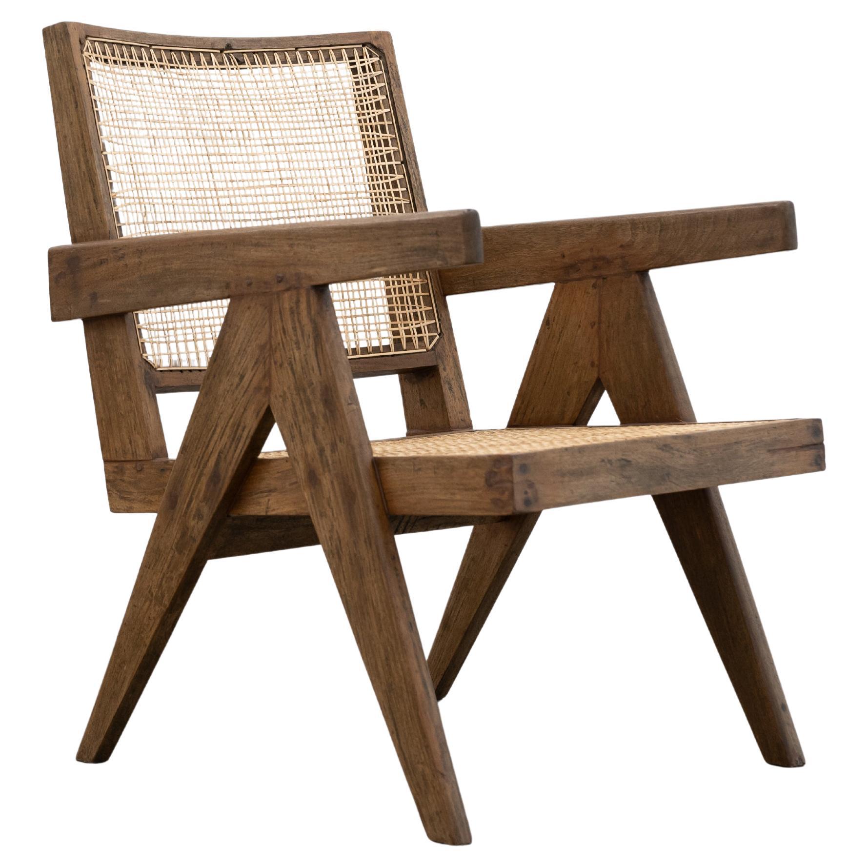 Fauteuil Pierre Jeanneret Authentique PJ-SI-29-A mi-siècle moderne For ...