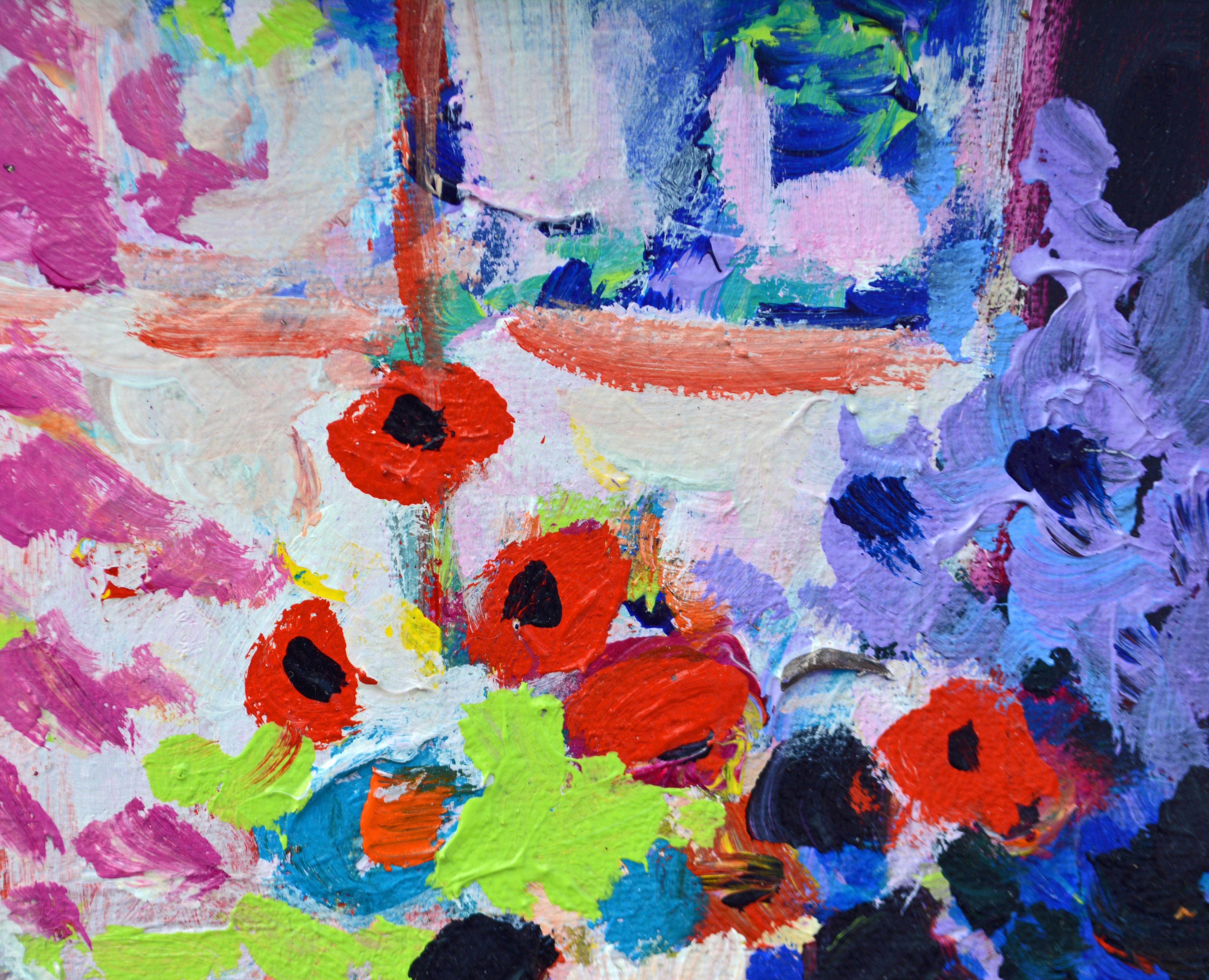 Fauvist Style Original Colorful Interior with Flowers by Arthur Weeks ...
