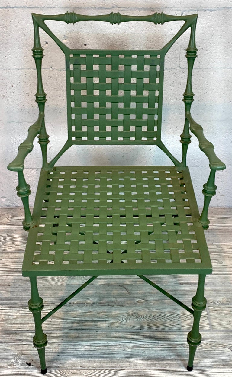 A Faux Bamboo Arm Chair by Phyllis Morris, Four Available at 1stDibs