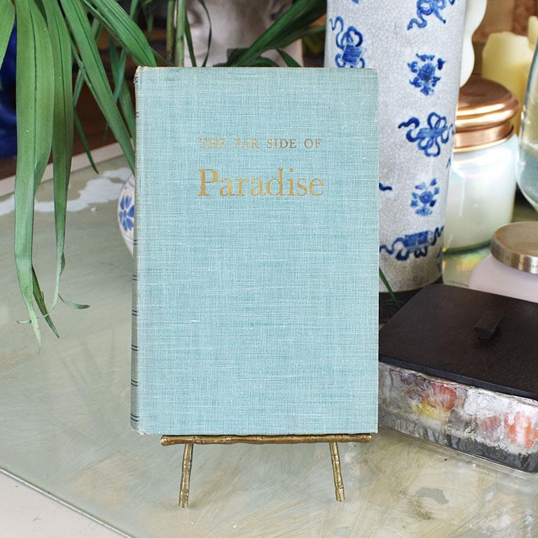 Faux Bamboo Brass Easel Photo Frame Holder For Sale at 1stDibs