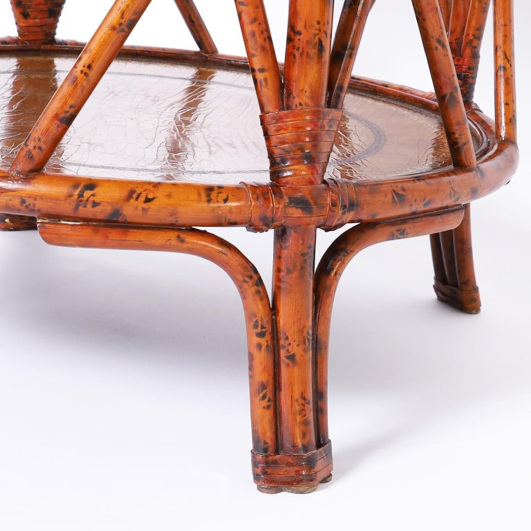 Faux Bamboo British Colonial Style Occasional Table by Maitland-Smith ...