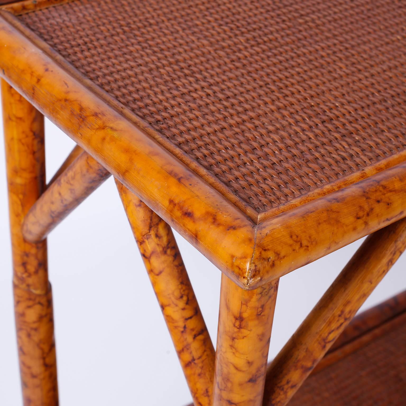 Faux Bamboo Console Table at 1stDibs | bamboo hall table