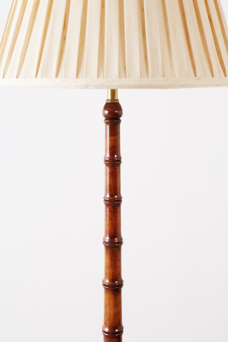 Faux Bamboo Library Step Display Lamp Table at 1stDibs