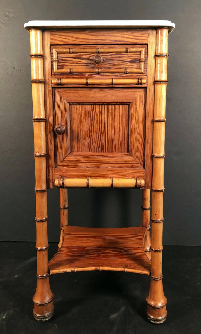 Faux Bamboo Nightstand or Bedside Table at 1stDibs | bamboo night stand ...