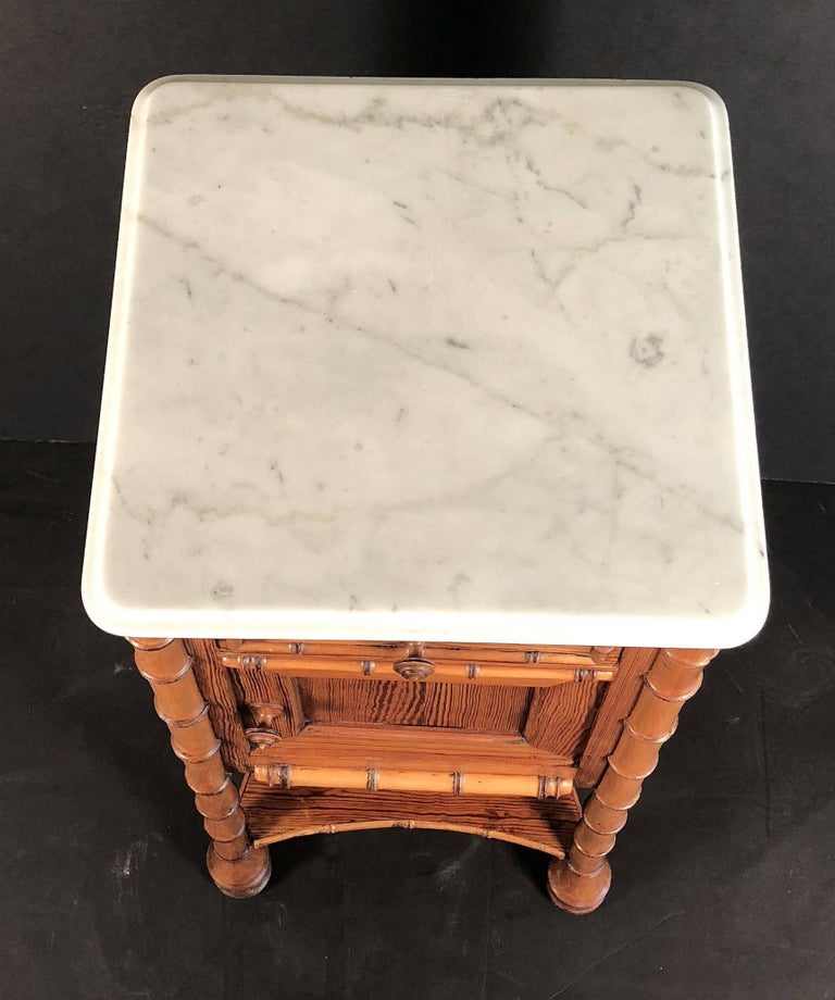 Faux Bamboo Nightstand or Bedside Table at 1stDibs | bamboo night stand ...