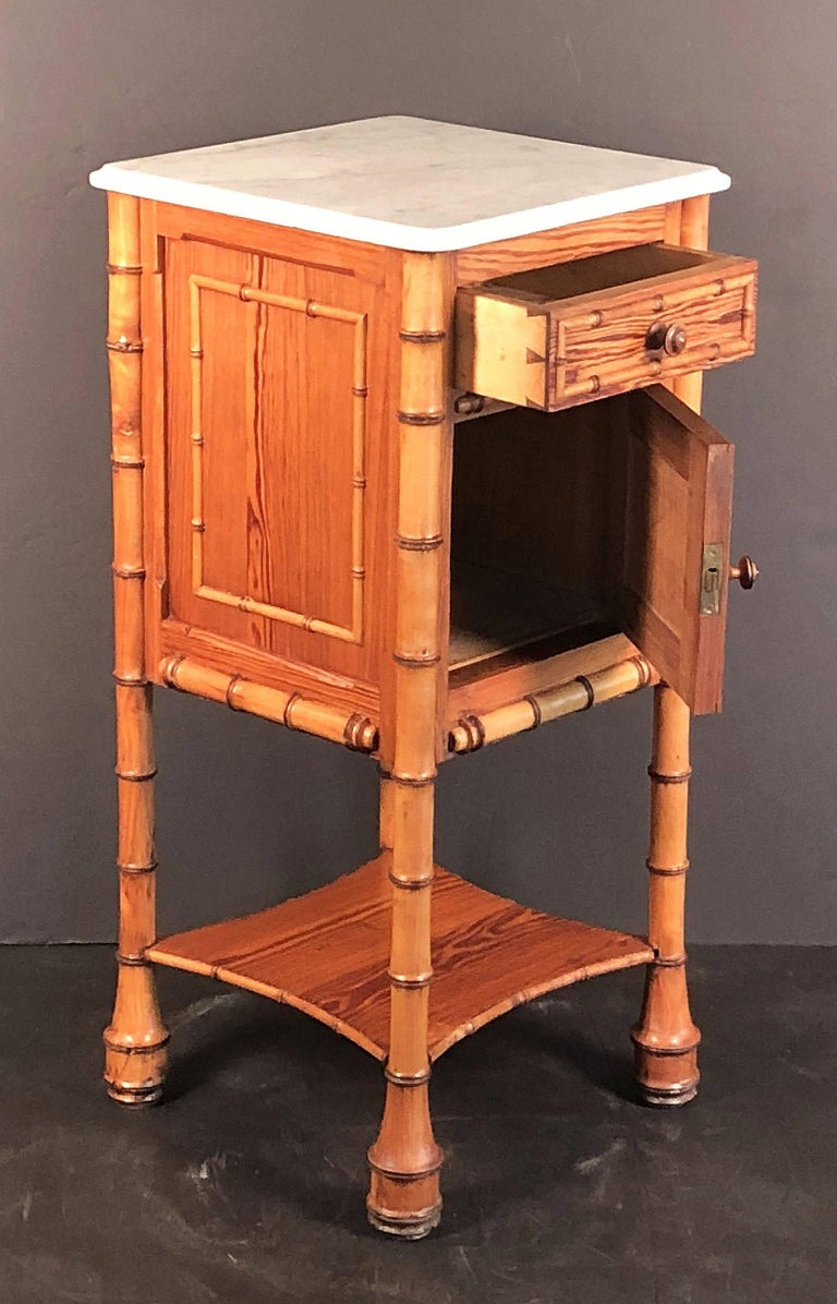 Faux Bamboo Nightstand or Bedside Table at 1stDibs | bamboo night stand ...