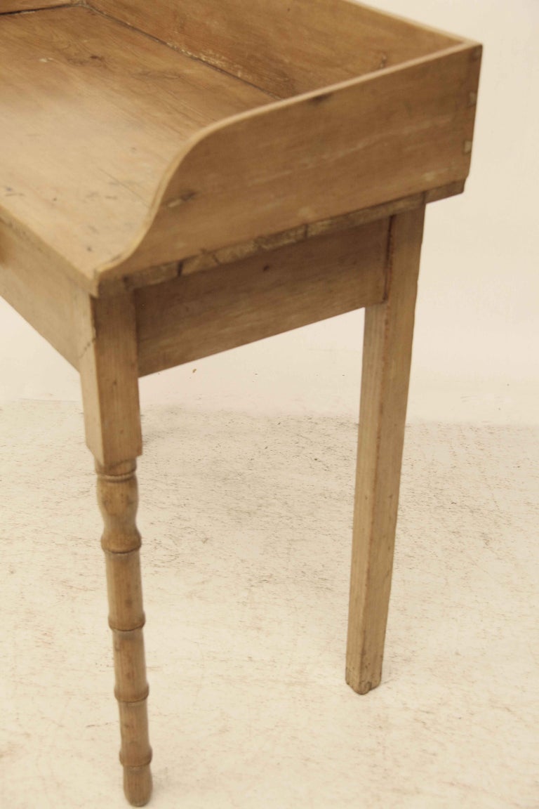 Faux Bamboo Pine One Drawer Table For Sale at 1stDibs