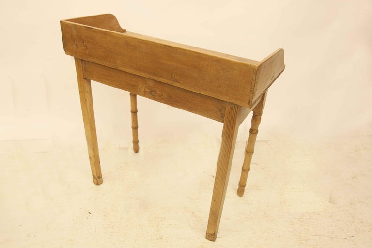 Faux Bamboo Pine One Drawer Table For Sale at 1stDibs