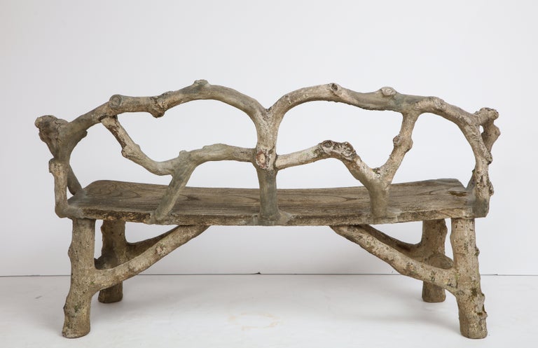 Faux Bois Bench with Naturalistic Design at 1stDibs | naturalistic ...