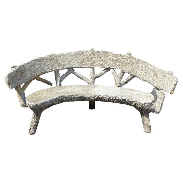 Faux Bois Garden Bench by Carlos Cortes, Circa 1990s at 1stDibs