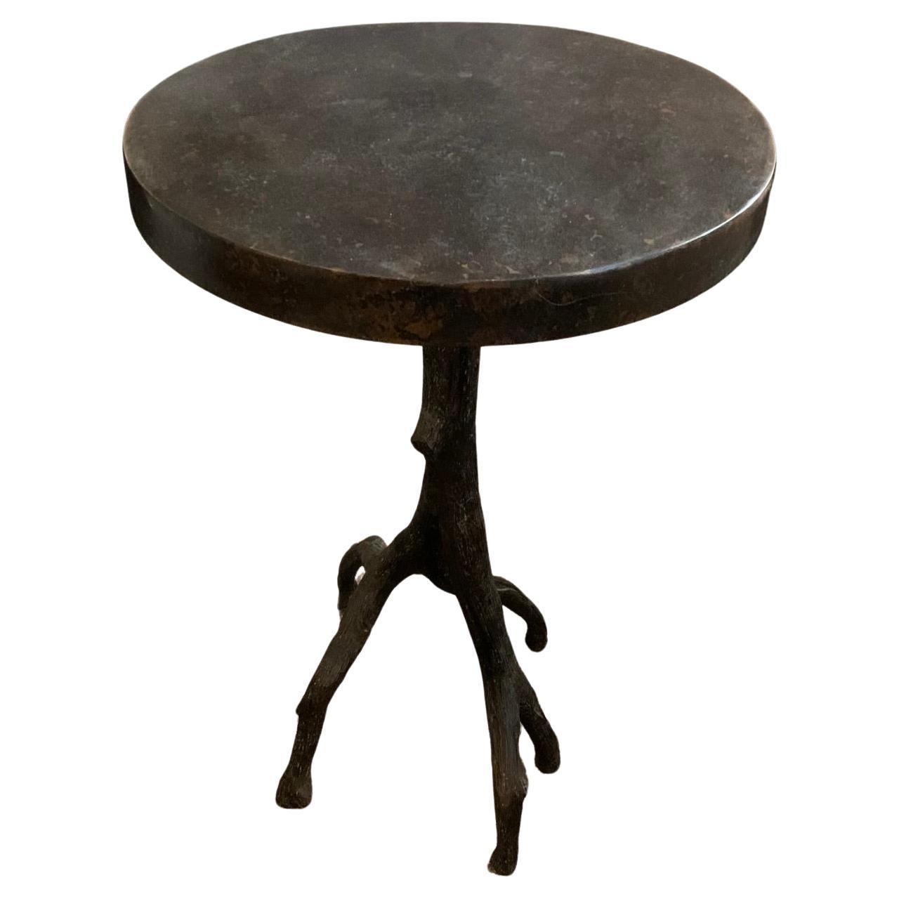 Faux Bronzed Twig Leg Side Table, Germany, Contemporary For Sale at 1stDibs