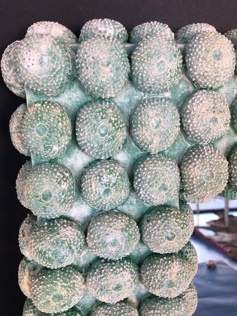 Faux Coral Mirror in Green For Sale at 1stDibs