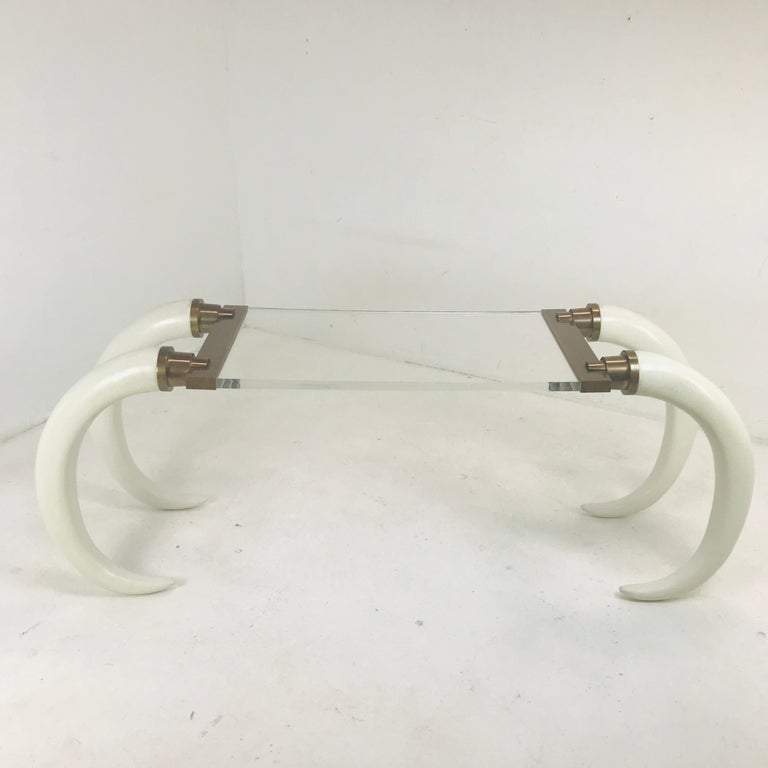 Faux Elephant Tusk Table at 1stDibs