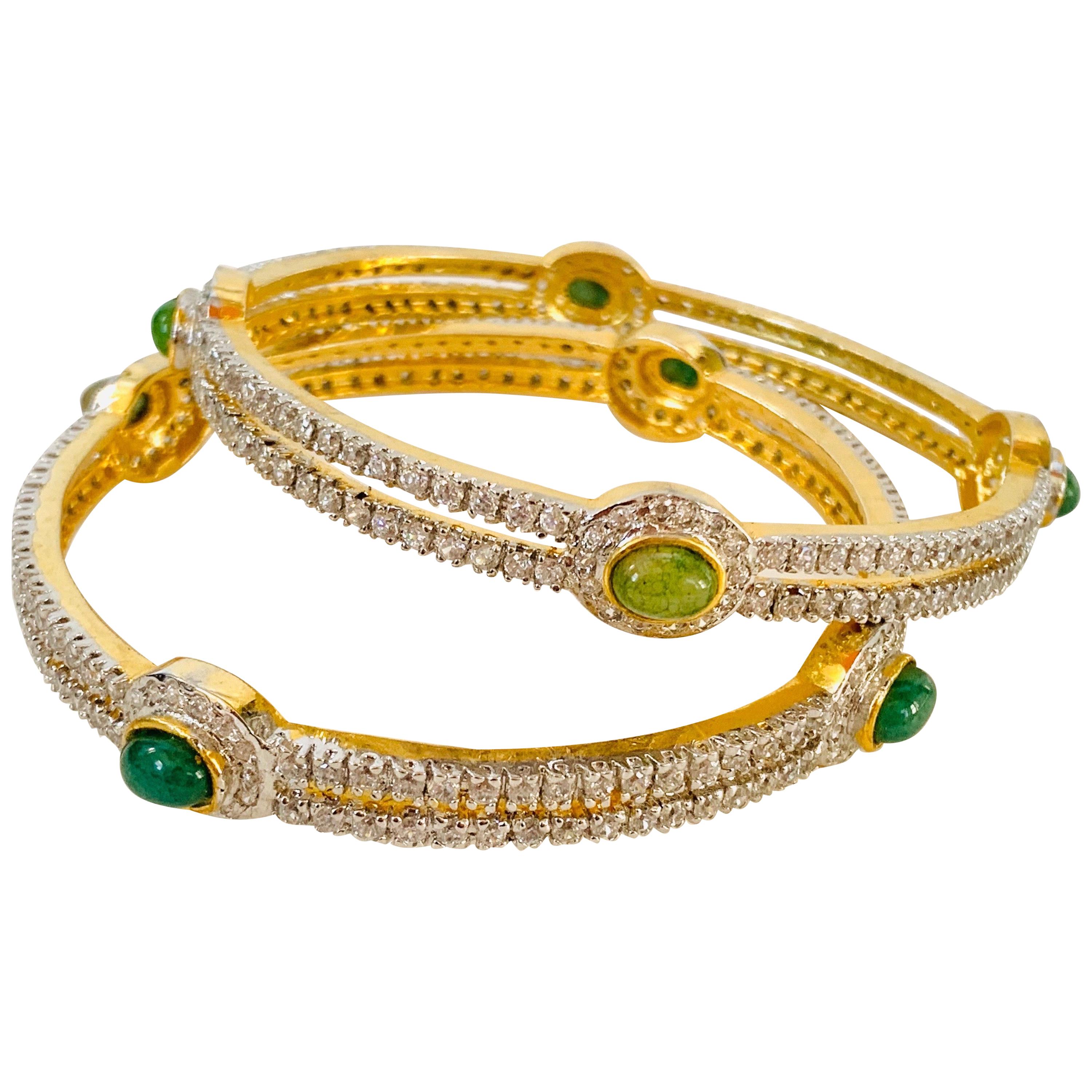 Art Deco Channel Set Bangle For Sale at 1stDibs