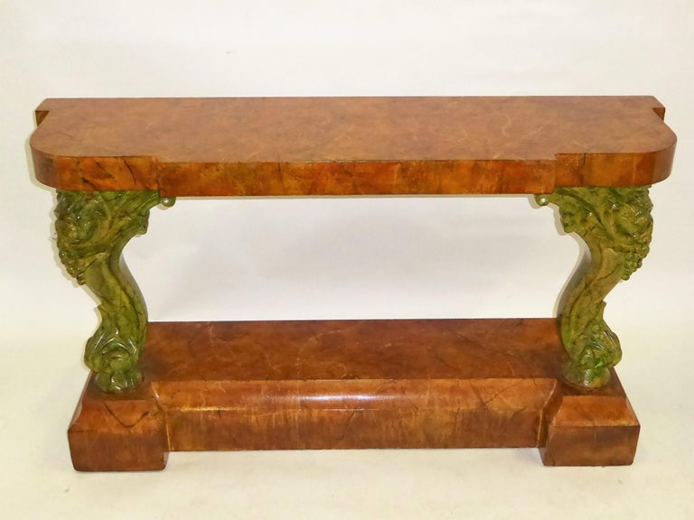 Faux Finish Romantic Victorian Rococo Grand Piano Legged Console For ...