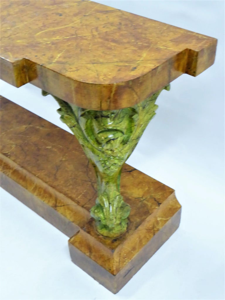 Faux Finish Romantic Victorian Rococo Grand Piano Legged Console For ...