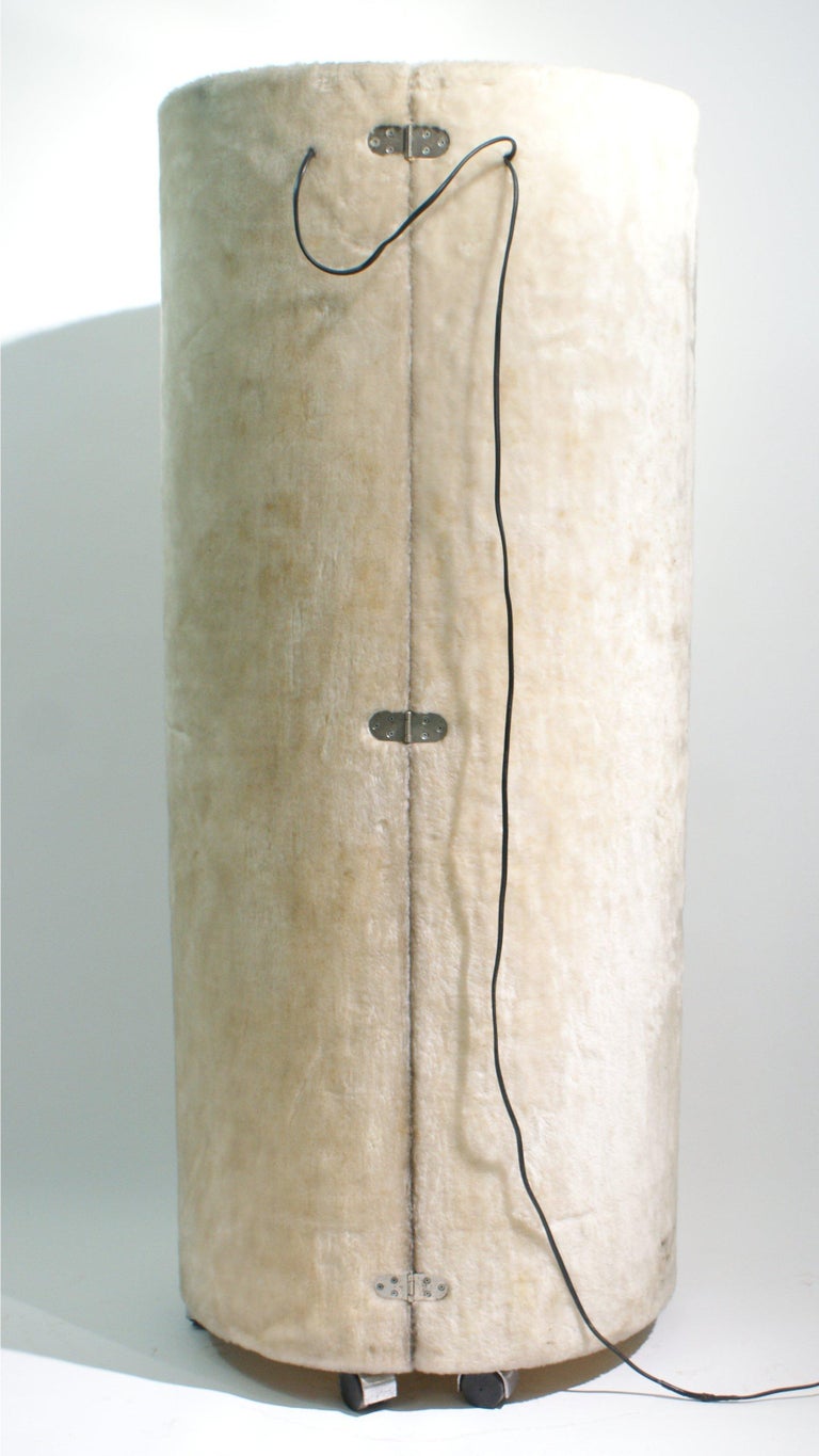 Faux Fur Cylindrical Folding Dressing Table by Luigi Massoni for ...