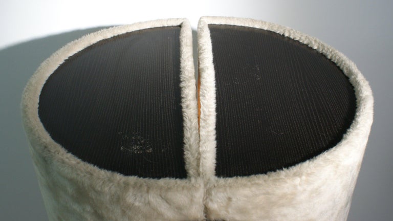 Faux Fur Cylindrical Folding Dressing Table by Luigi Massoni for ...