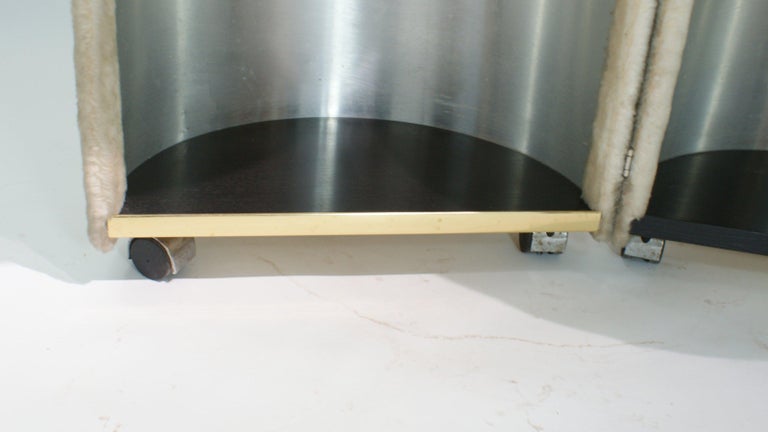 Faux Fur Cylindrical Folding Dressing Table by Luigi Massoni for ...