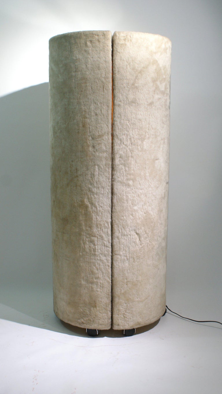 Faux Fur Cylindrical Folding Dressing Table by Luigi Massoni for ...