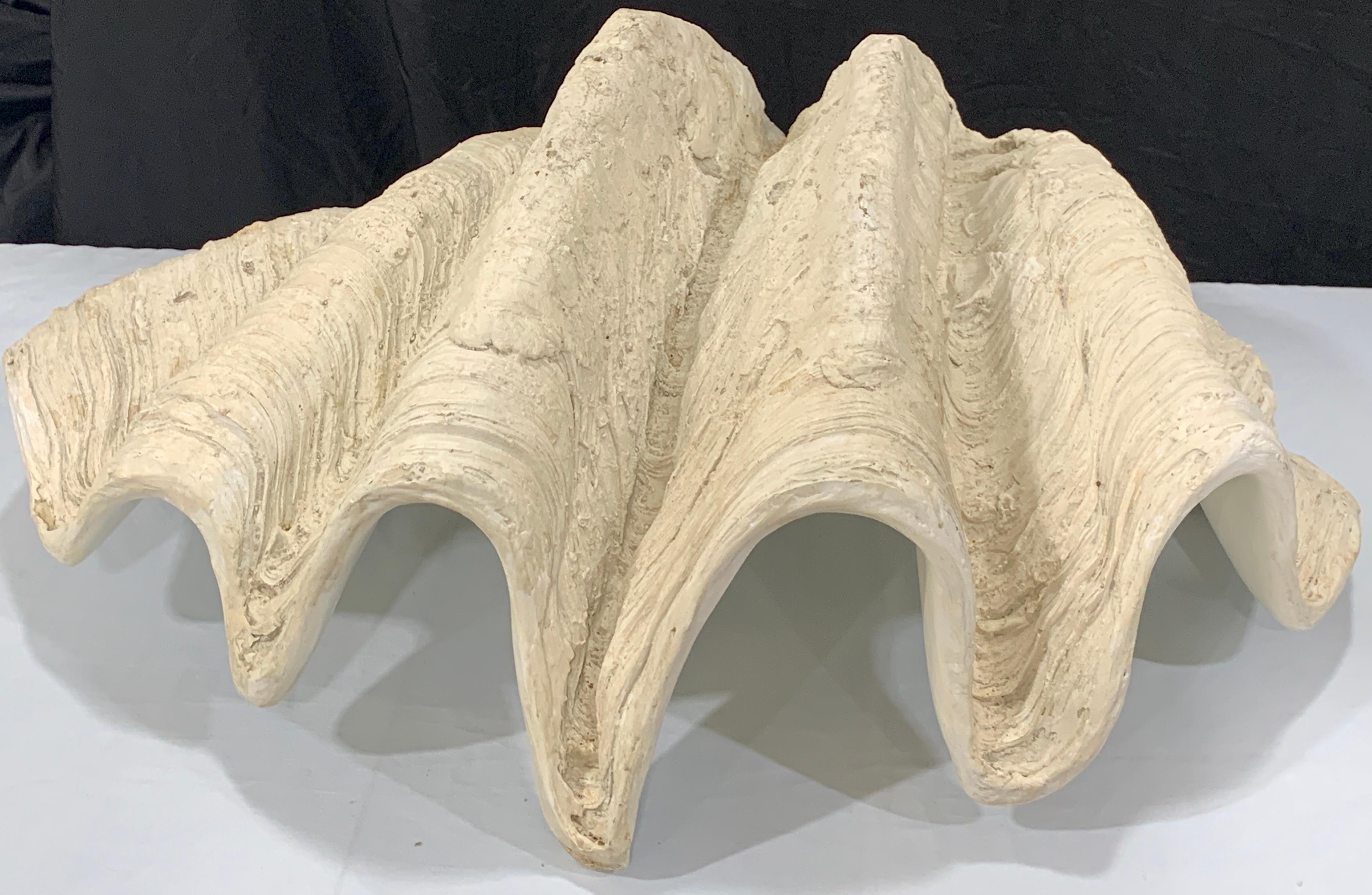 Faux Giant Tridacna Clam Shell at 1stDibs | faux giant clam shell