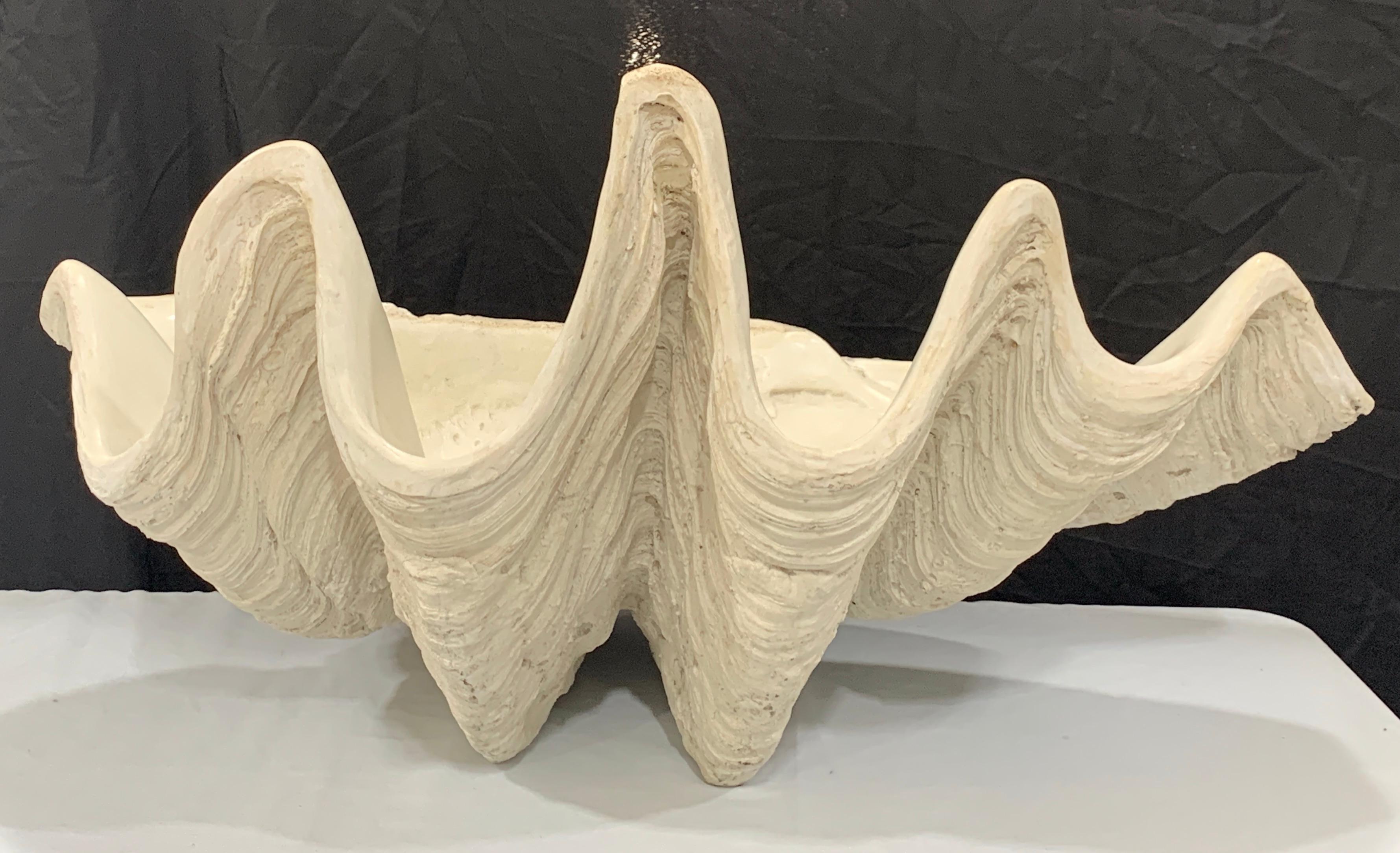 Faux Giant Tridacna Clam Shell at 1stDibs | faux giant clam shell