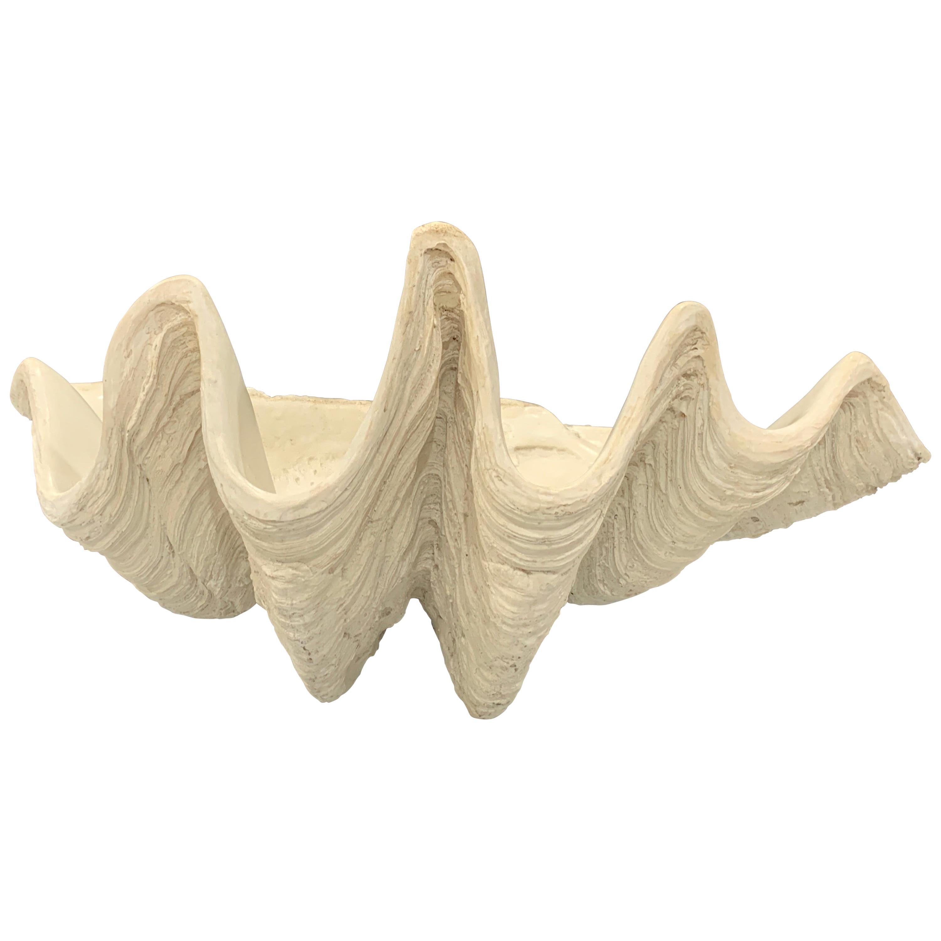 Faux Giant Tridacna Clam Shell at 1stDibs | faux giant clam shell