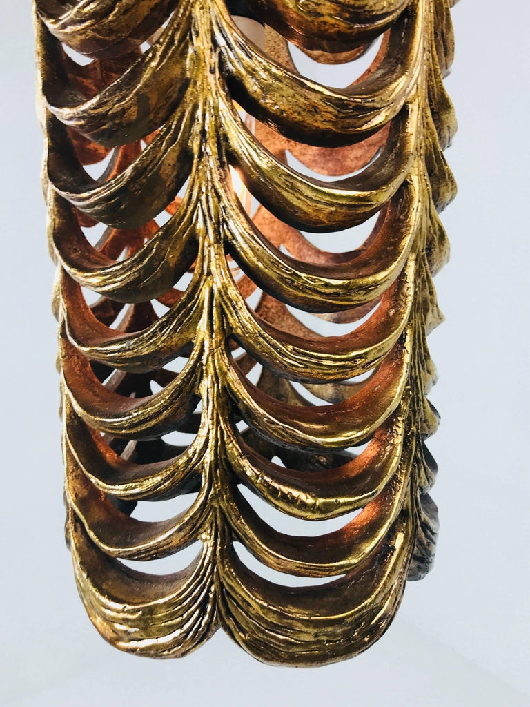 Faux Gold Leaf Swag Drapery Pendant For Sale at 1stDibs | gold swag ...