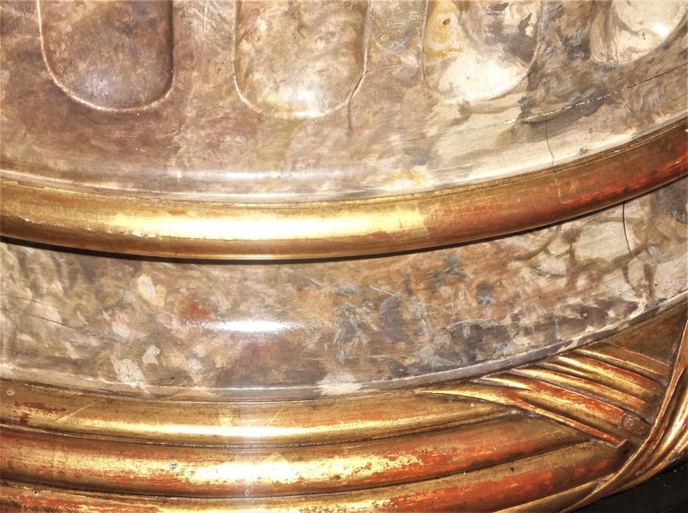 Faux Marble Fluted Center Table with Black and Gold Veined Marble Top ...