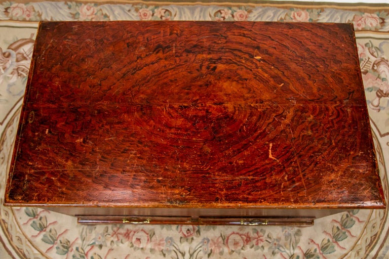 Faux Painted Pine Blanket Chest at 1stDibs