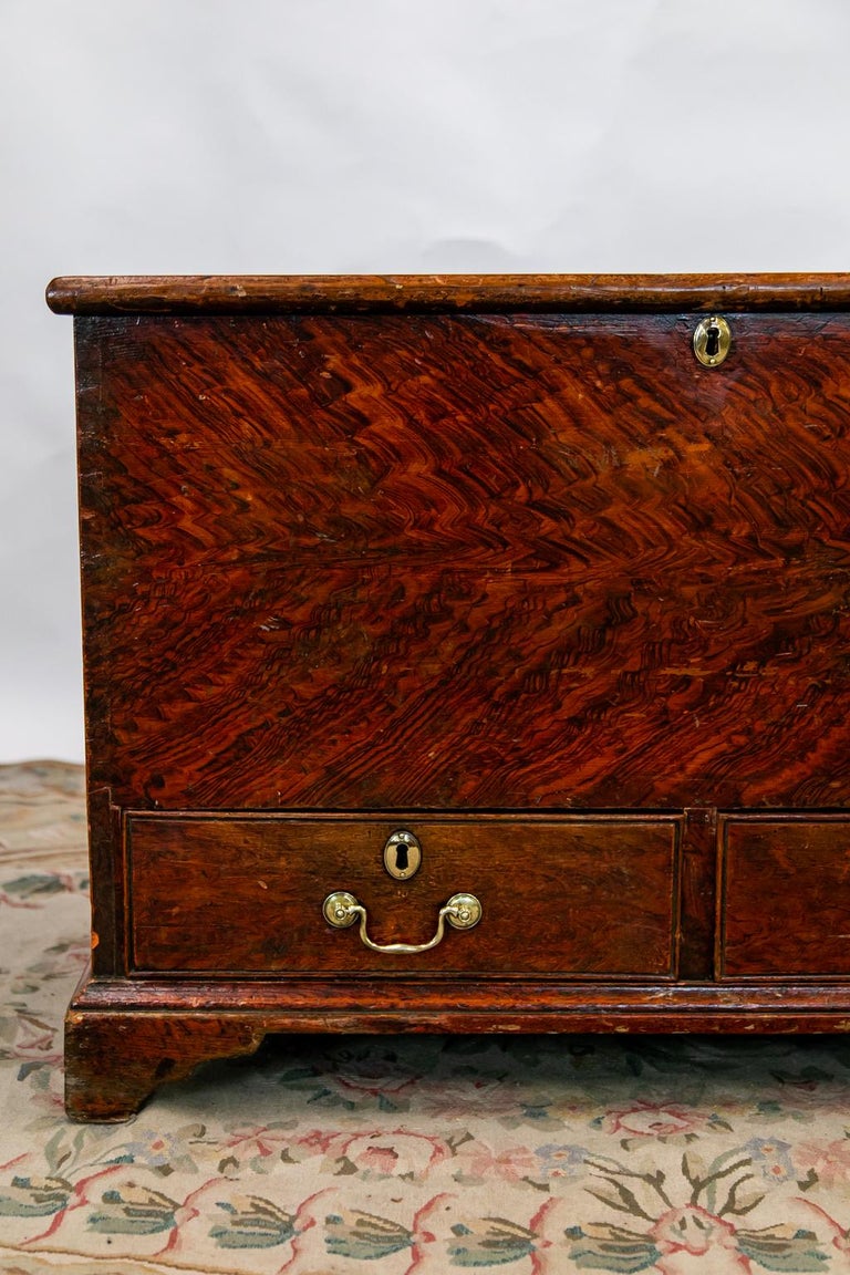 Faux Painted Pine Blanket Chest at 1stDibs
