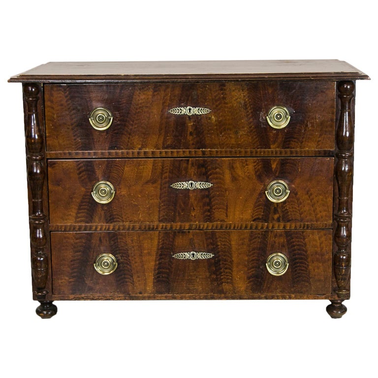 Faux Painted Three Drawer European Commode/Chest For Sale at 1stDibs
