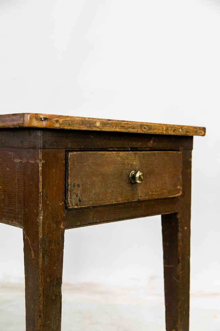 Faux Painted Two Drawer Table For Sale at 1stDibs