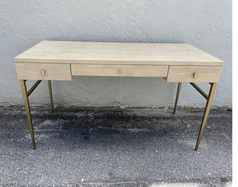 Faux Shagreen Contemporary Desk For Sale at 1stDibs