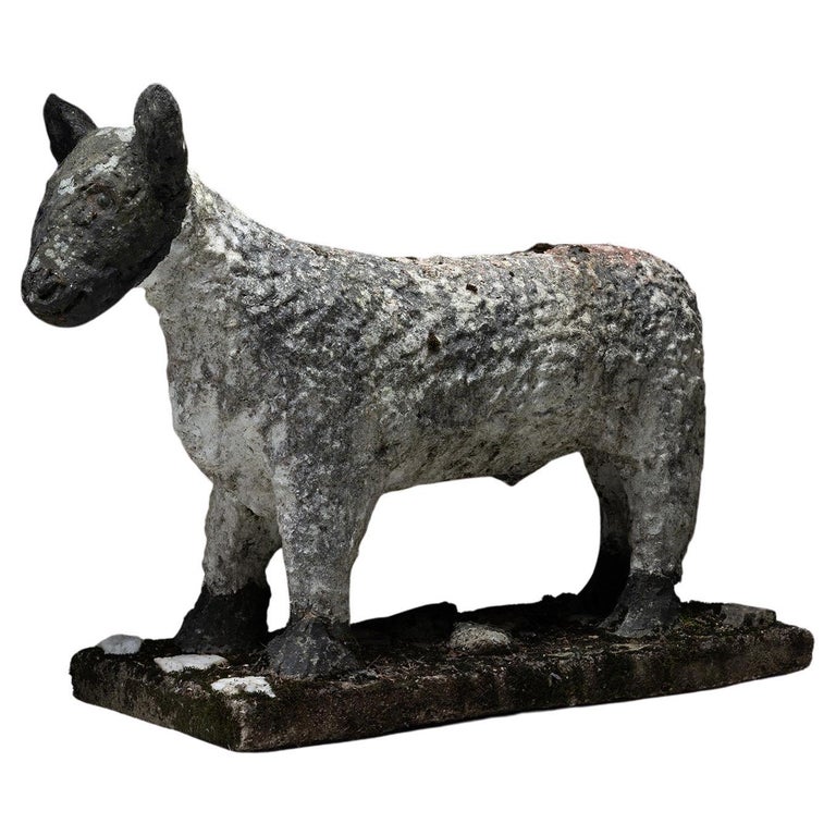 Faux Sheep Garden Sculpture England Circa 1950 For Sale at 1stDibs