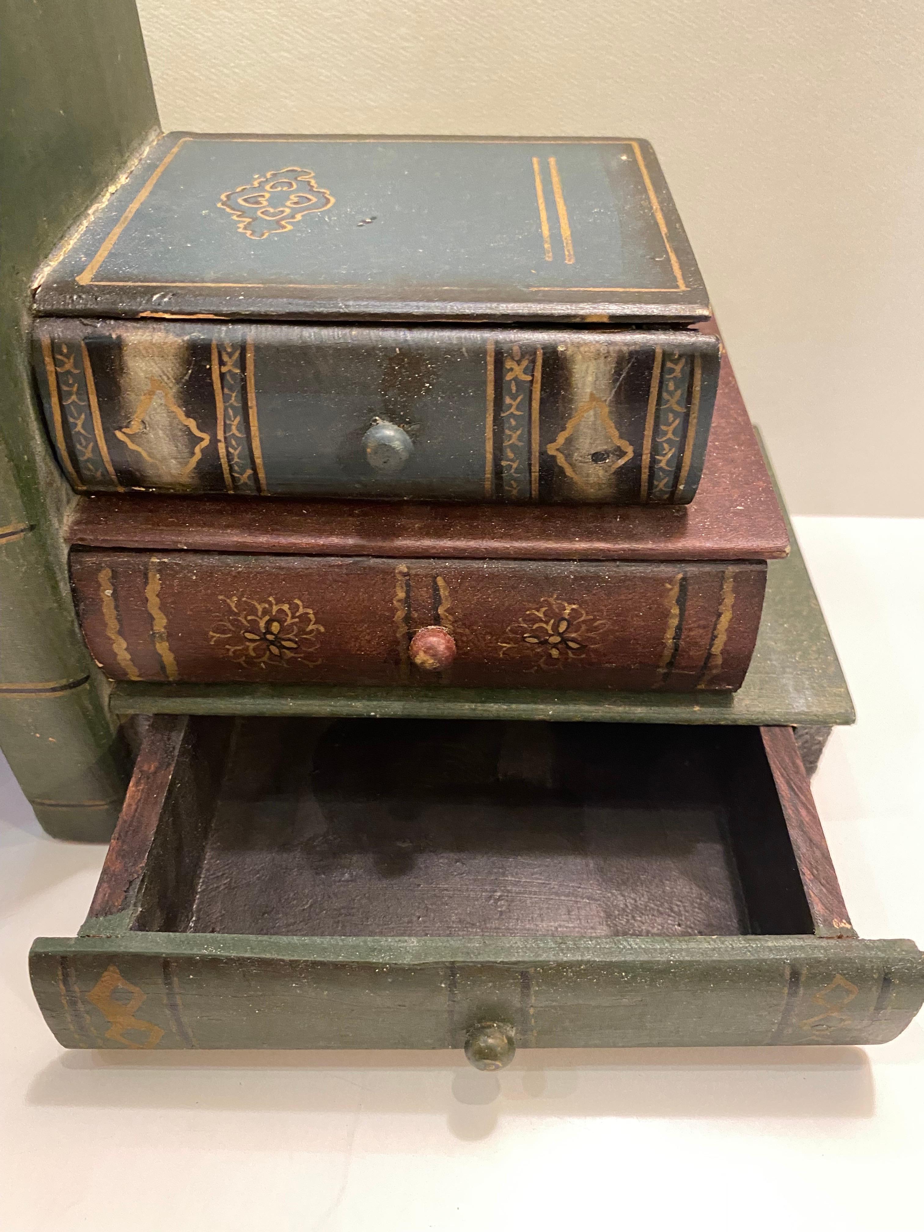 Faux Stack of Books Bookends at 1stDibs