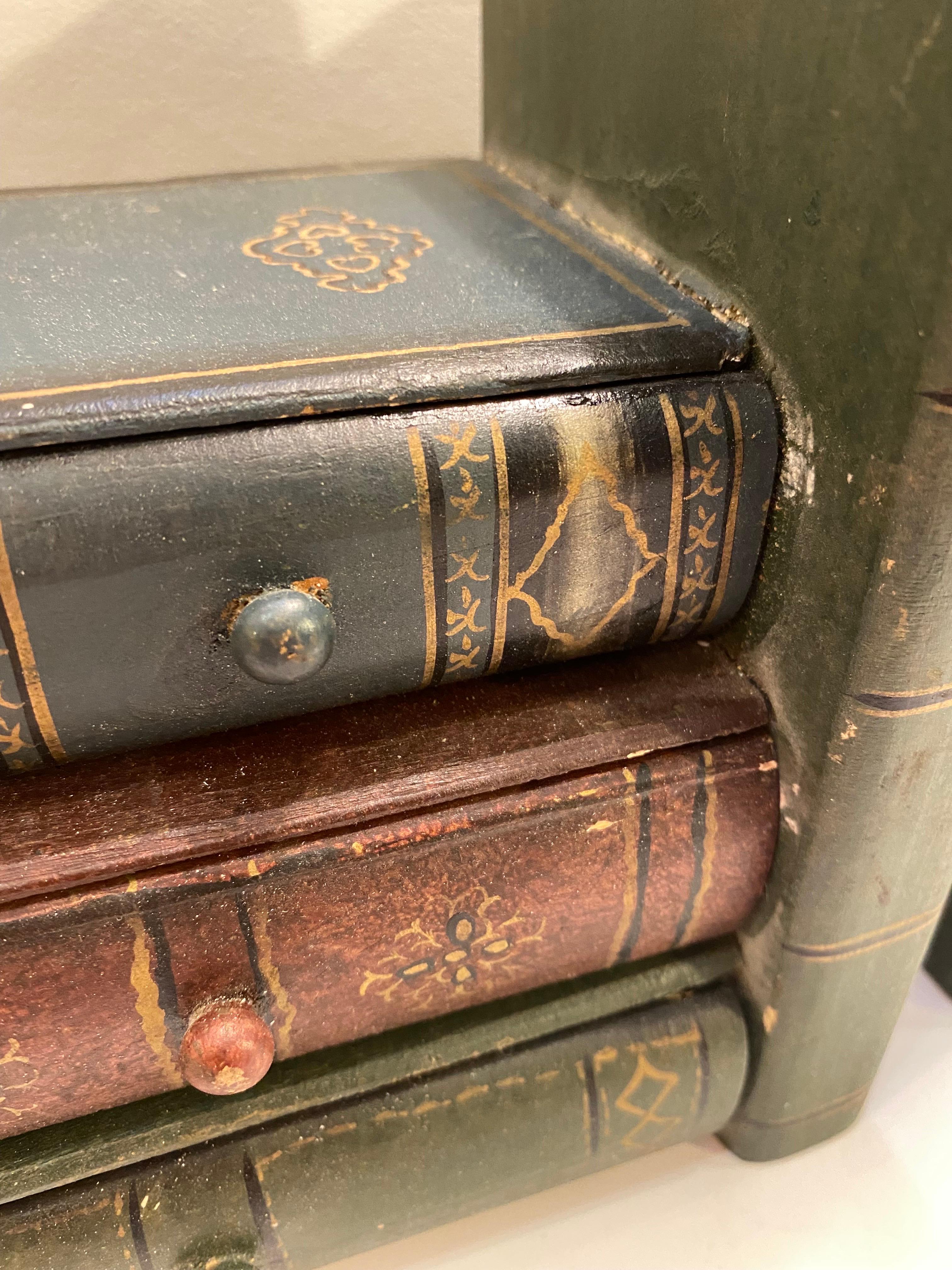 Faux Stack of Books Bookends at 1stDibs