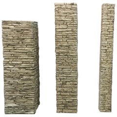 Set of 4 Decorative Wooden Pillars For Sale at 1stdibs