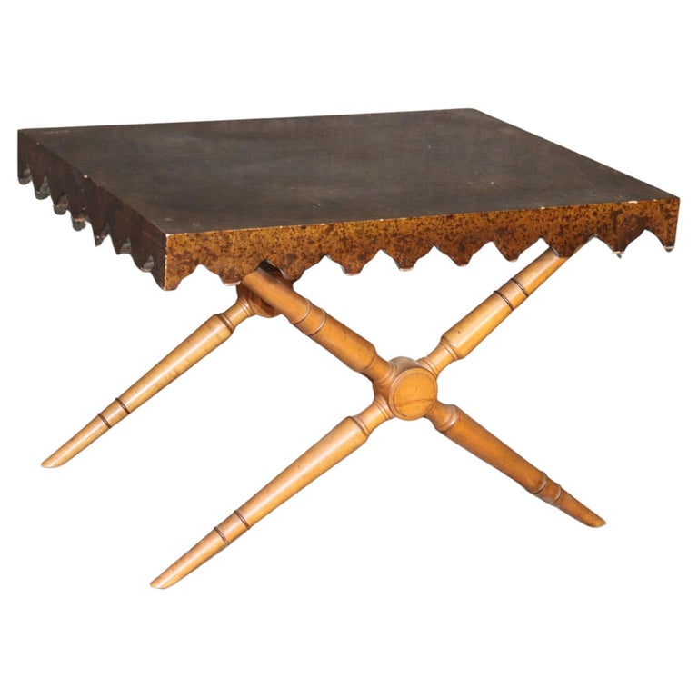 Faux Tortoise Shell Paint Decorated End Table Attributed to Maison ...