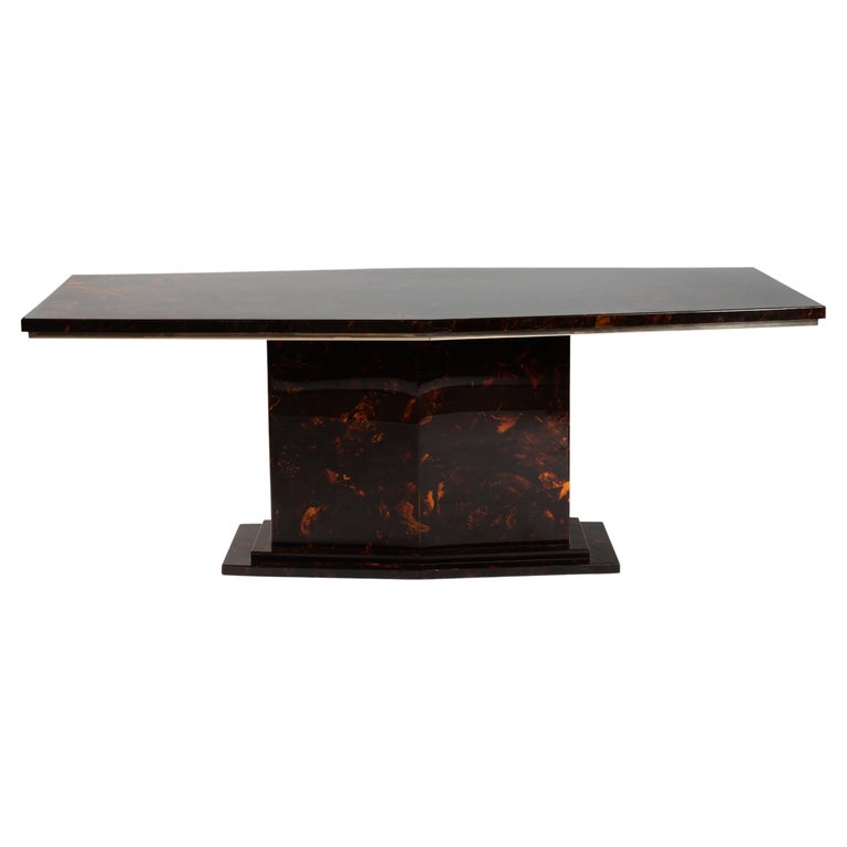 Faux Tortoiseshell Dining Table For Sale at 1stDibs