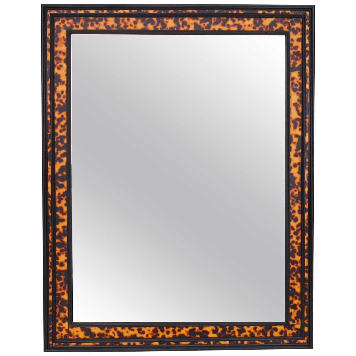 Faux Painted Tortoise Mirror For Sale at 1stDibs