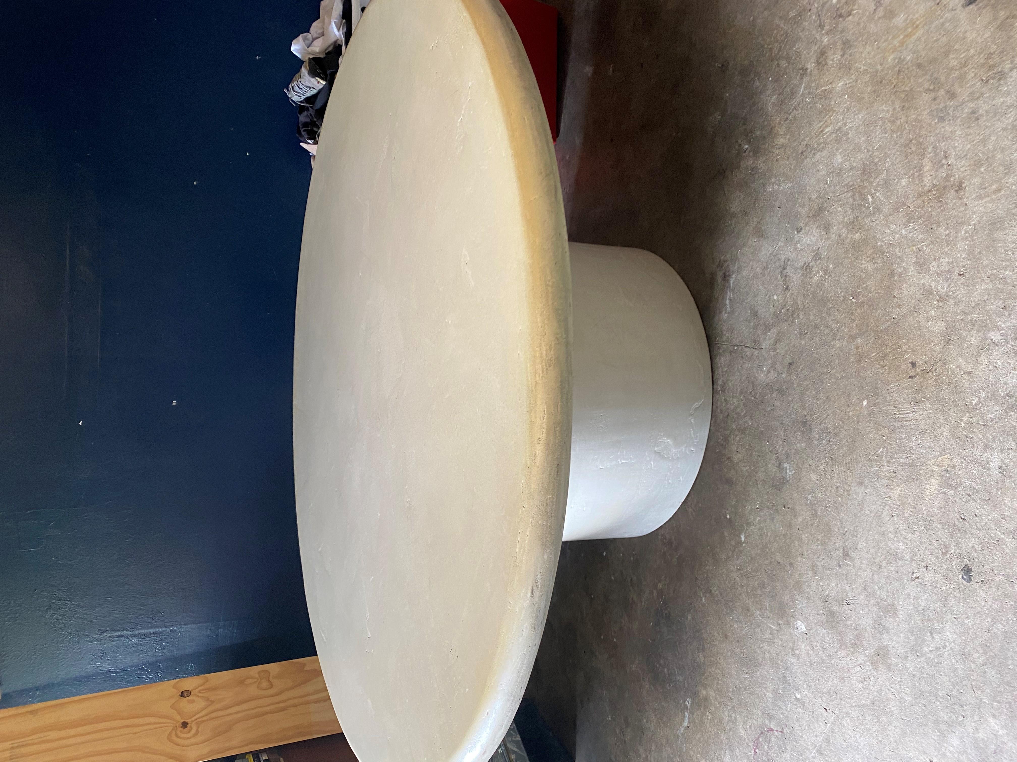 Faux White Stone Dining Table For Sale at 1stDibs