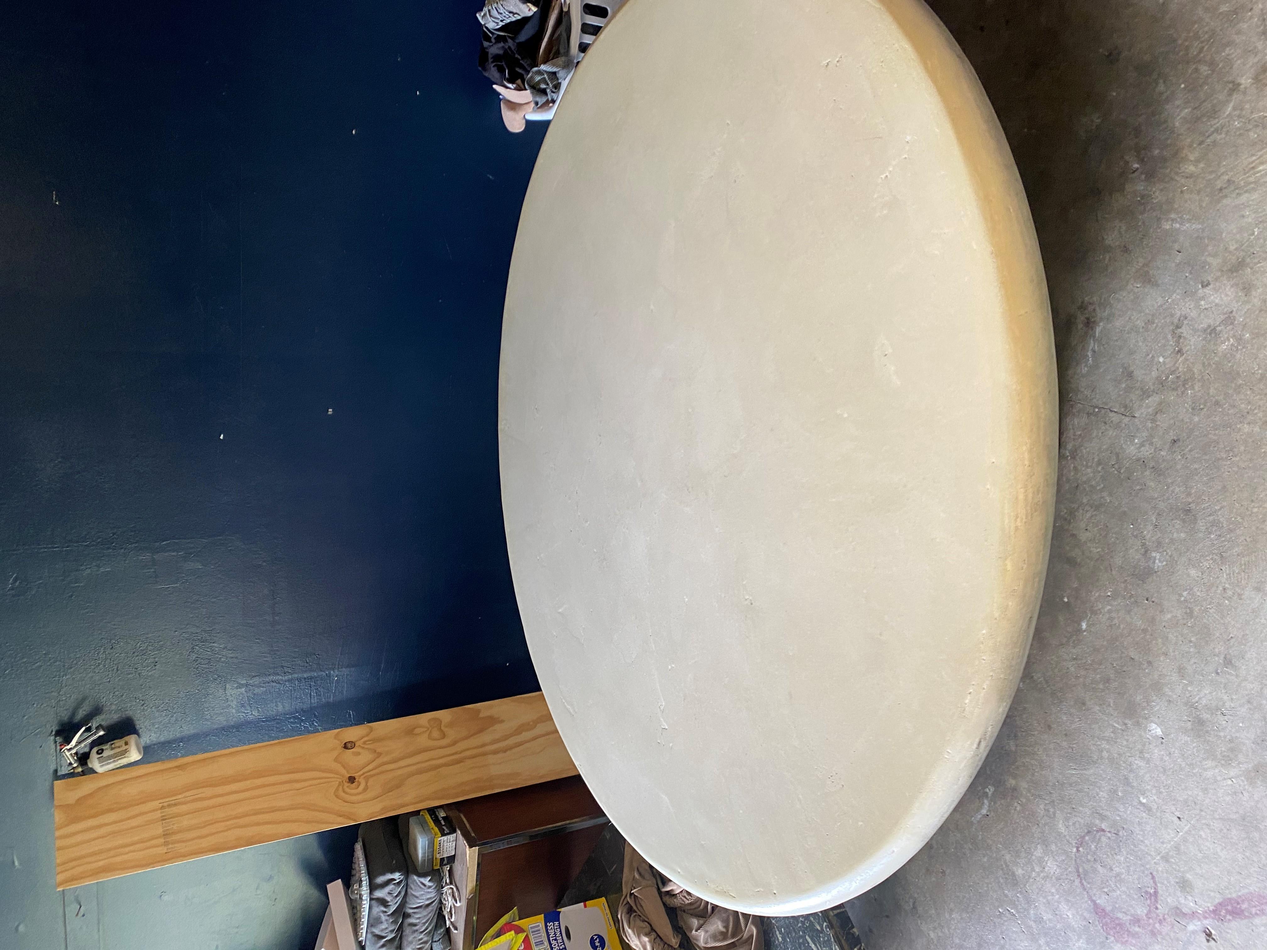 Faux White Stone Dining Table For Sale at 1stDibs