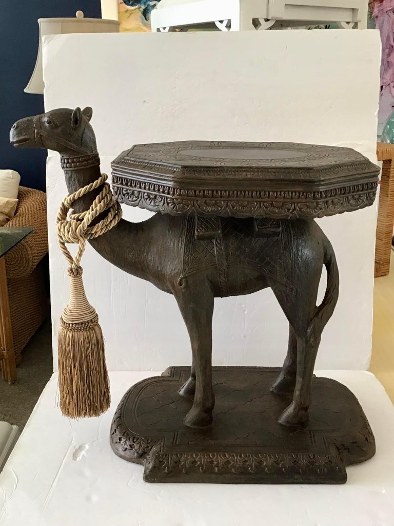 Faux Wood Camel Cocktail Table For Sale at 1stDibs